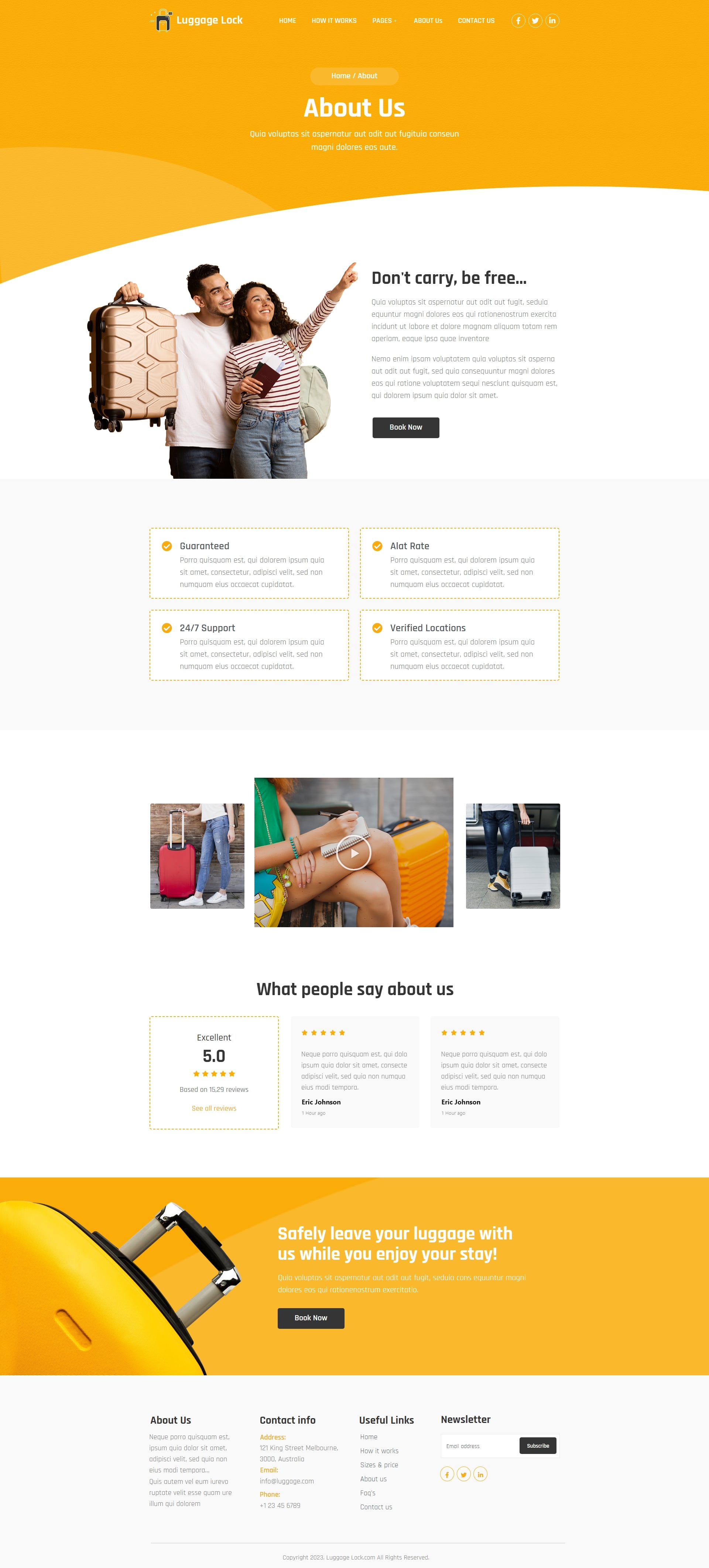 Luggage Lock - Elementor Template Kit by designingmedia | ThemeForest